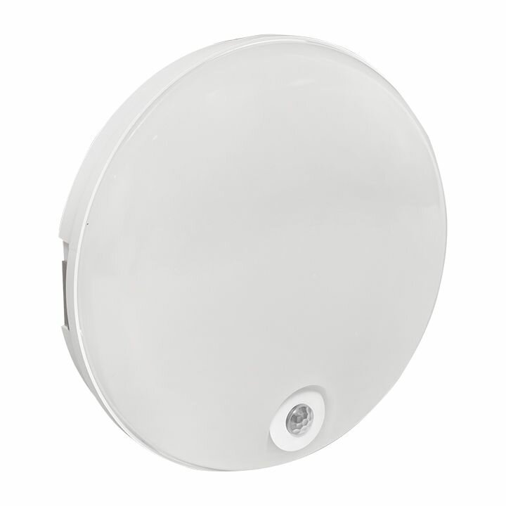 Светильник светодиодный EKF ЖКХ, круг, ДПО-2100, с инфракрасным датчиком движения, 12Вт, 4000K, IP65, PROxima