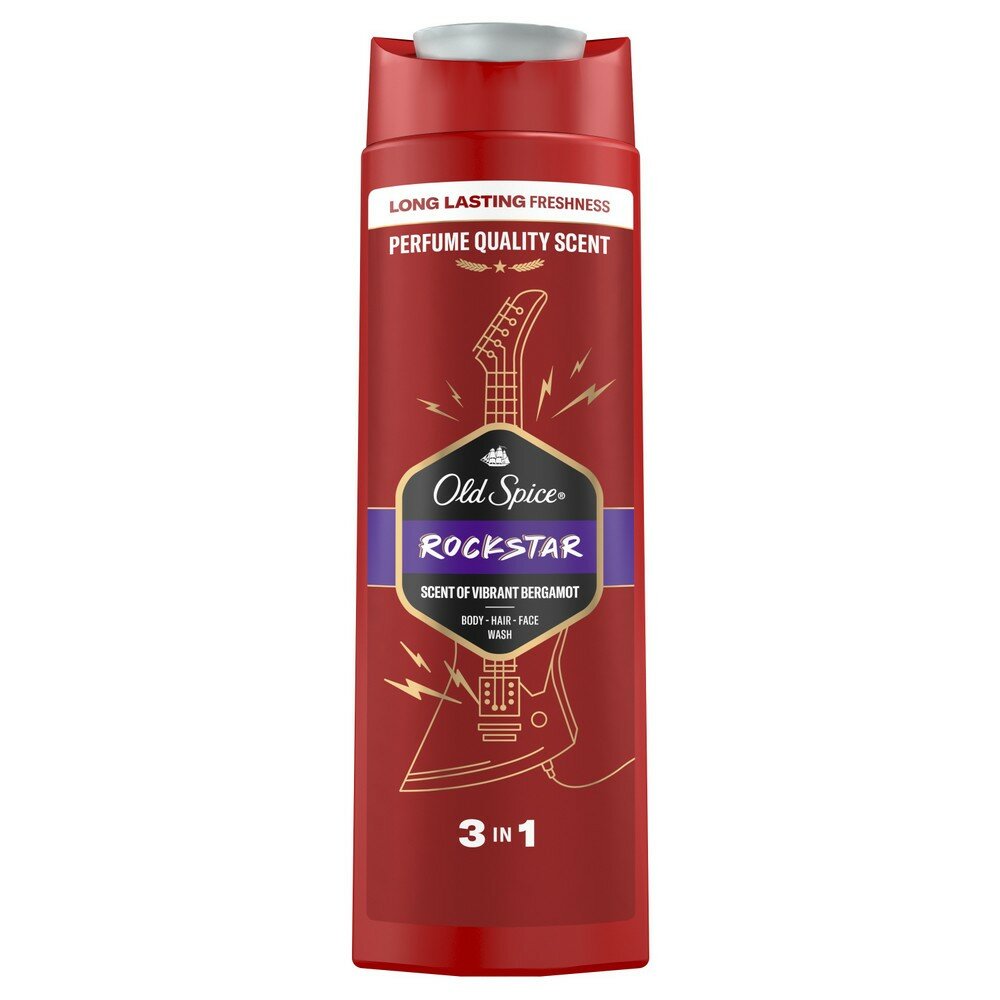Old Spice Rockstar 2в1 гель для душа для мужчин с бодрящим ароматом цитрус-спайс 400 мл