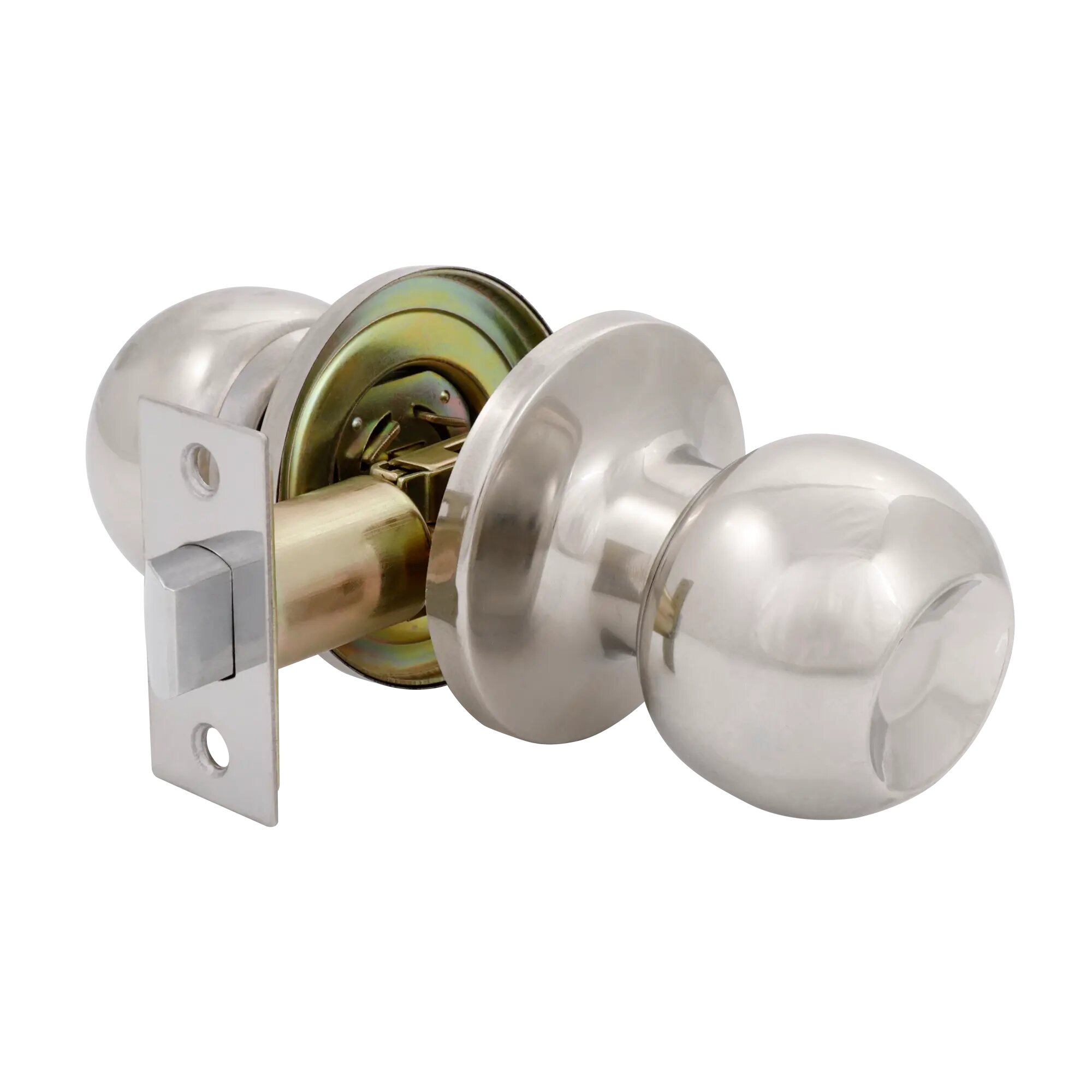 Ручка-кноб без фиксатора, цвет хром, настенная дверная мебельная ручка в чистом стиле