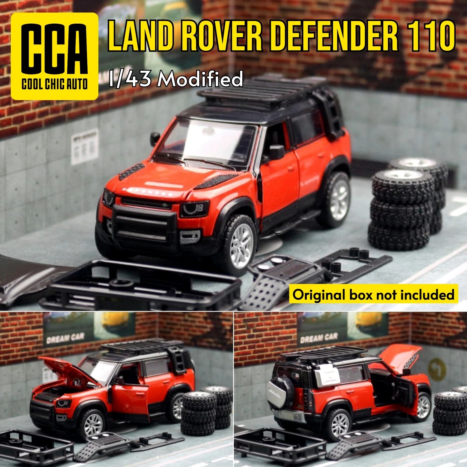 1/43 Land Rover Defender игрушечный автомобиль CCA сборная модель комплект литой под давлением сплав миниатюрная коллекция бесплатных колес подарок для мальчиков и детей, Красный