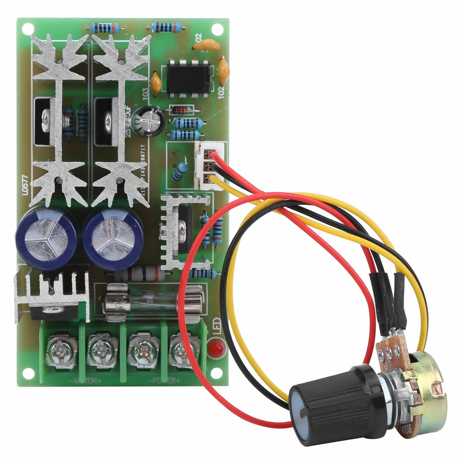 Модуль управления скоростью двигателя DC12V24V36V48V Плата привода высокой мощности PWM 20A DC10-60V