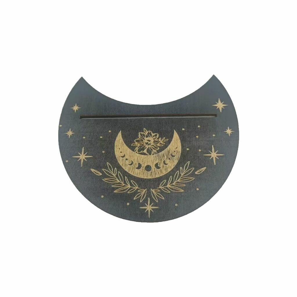 Деревянная подставка для демонстрации карт Таро с прямоугольным держателем в форме Луны