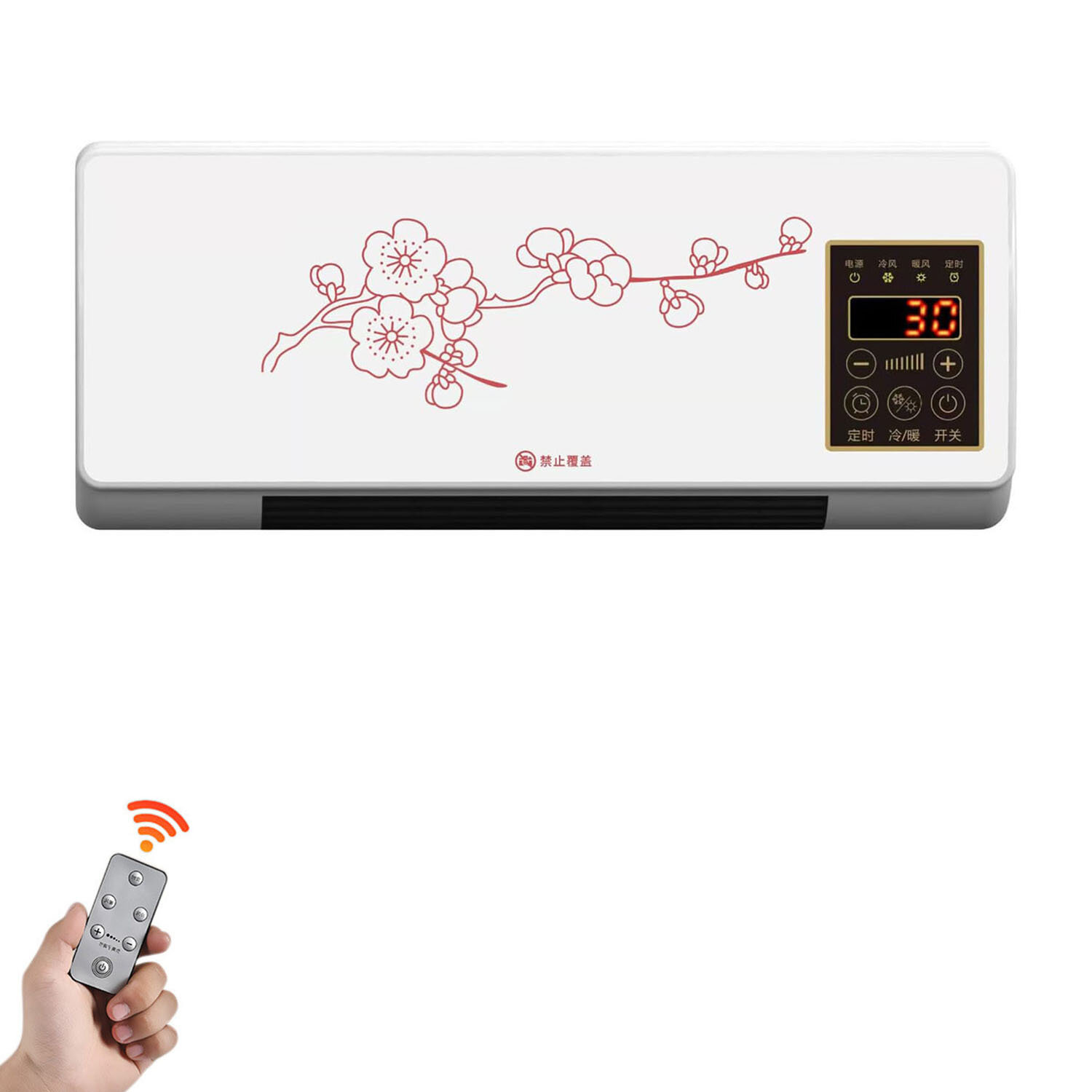 Мобильный кондиционер для обогрева и охлаждения, вентилятор горячего воздуха, обогреватель для ванной, домашний обогреватель для спальни, настенный электрический обогреватель, двухрежимный для обогрева и охлаждения [сенсорный тип], европейский разъем,