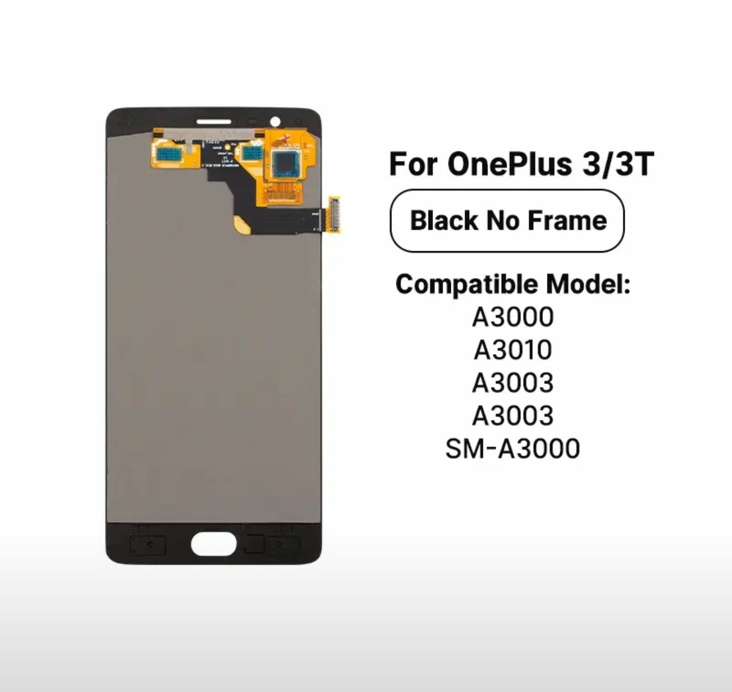 Дисплей для OnePlus 3/3T (A3003) в сборе с тачскрином Черный - (OLED)
