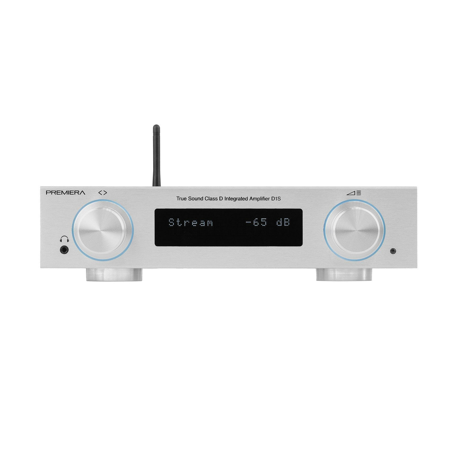 Интегральный усилитель Premiera D1S, Silver, класс D, встроенный ЦАП, aptX, AirPlay