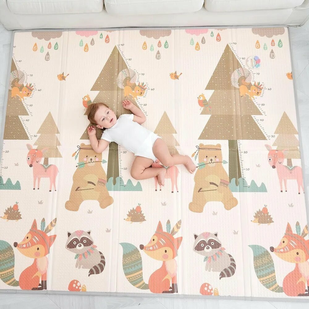 Термоковрик для ползания "MIKMEL", игровой, двусторонний, развивающий, 180x120 см
