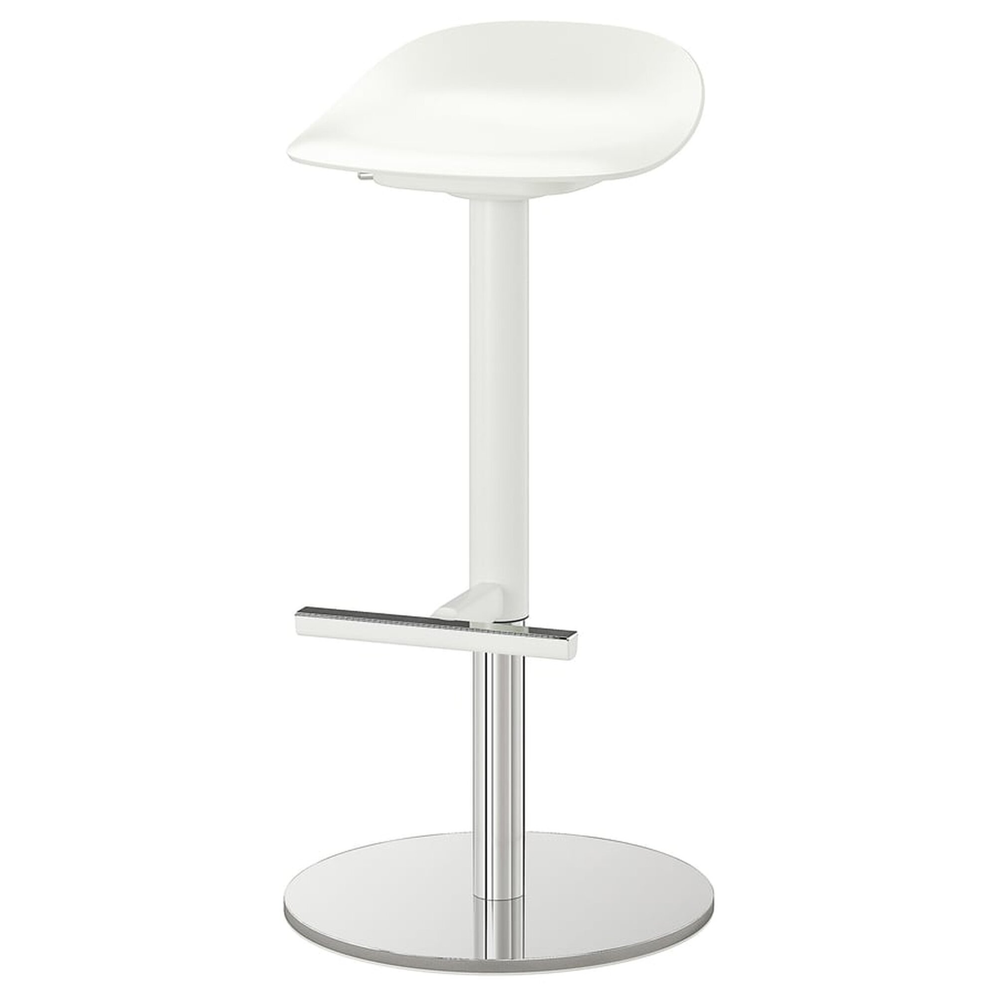 Барный стул IKEA JANINGE 702.460.89, цвет белый, 76 см, 12,76кг