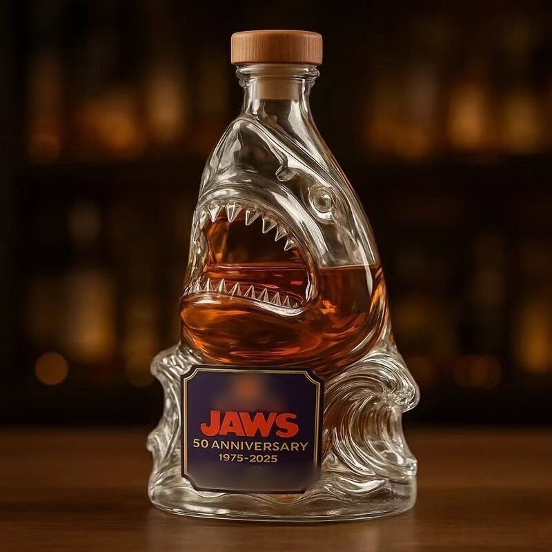 JAWS Бутылка вина Shark wave, прозрачная бутылка вина, бутылка виски