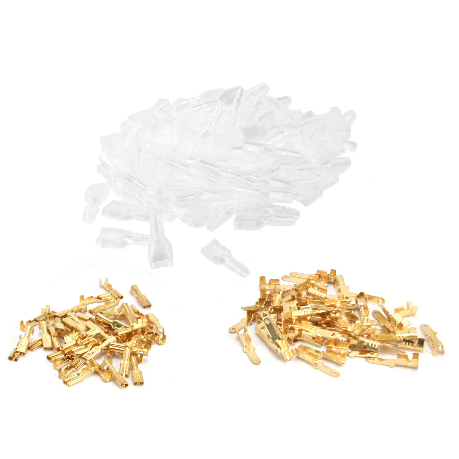 Клеммная колодка с латунным проводом, прозрачная обжимная гильза, электротовары 2,8 мм