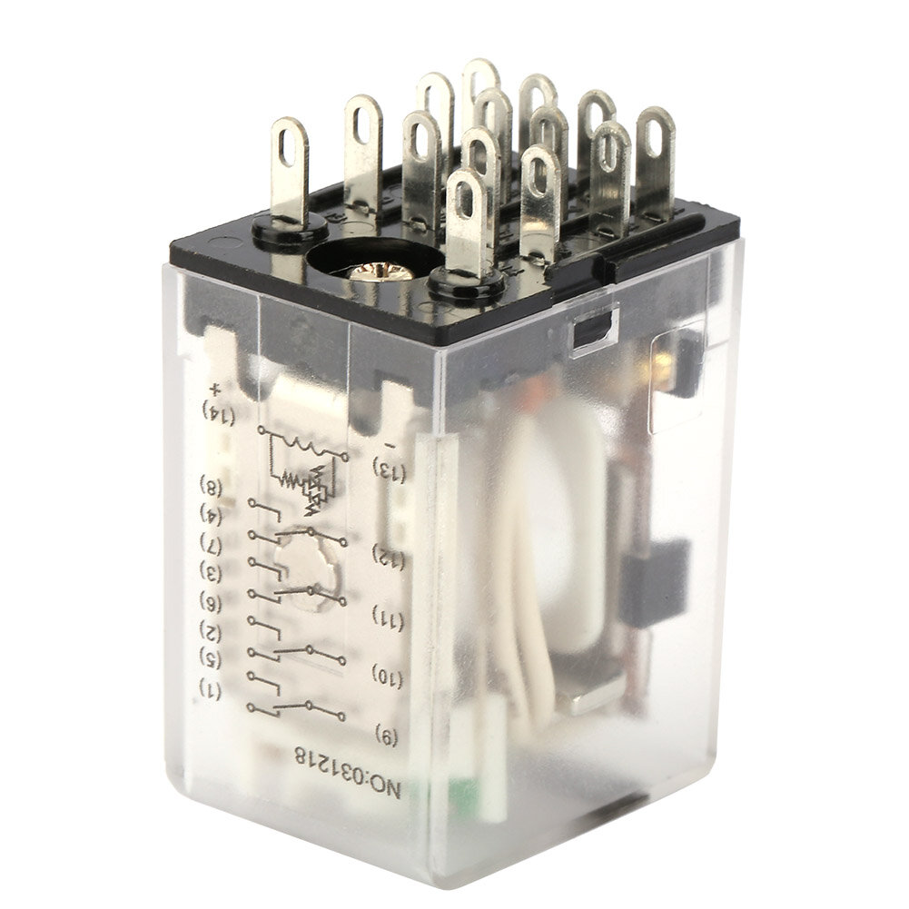 BEMM4C 14-контактное 5A мини-реле промежуточного питания электромагнитное реле (12 В постоянного тока)