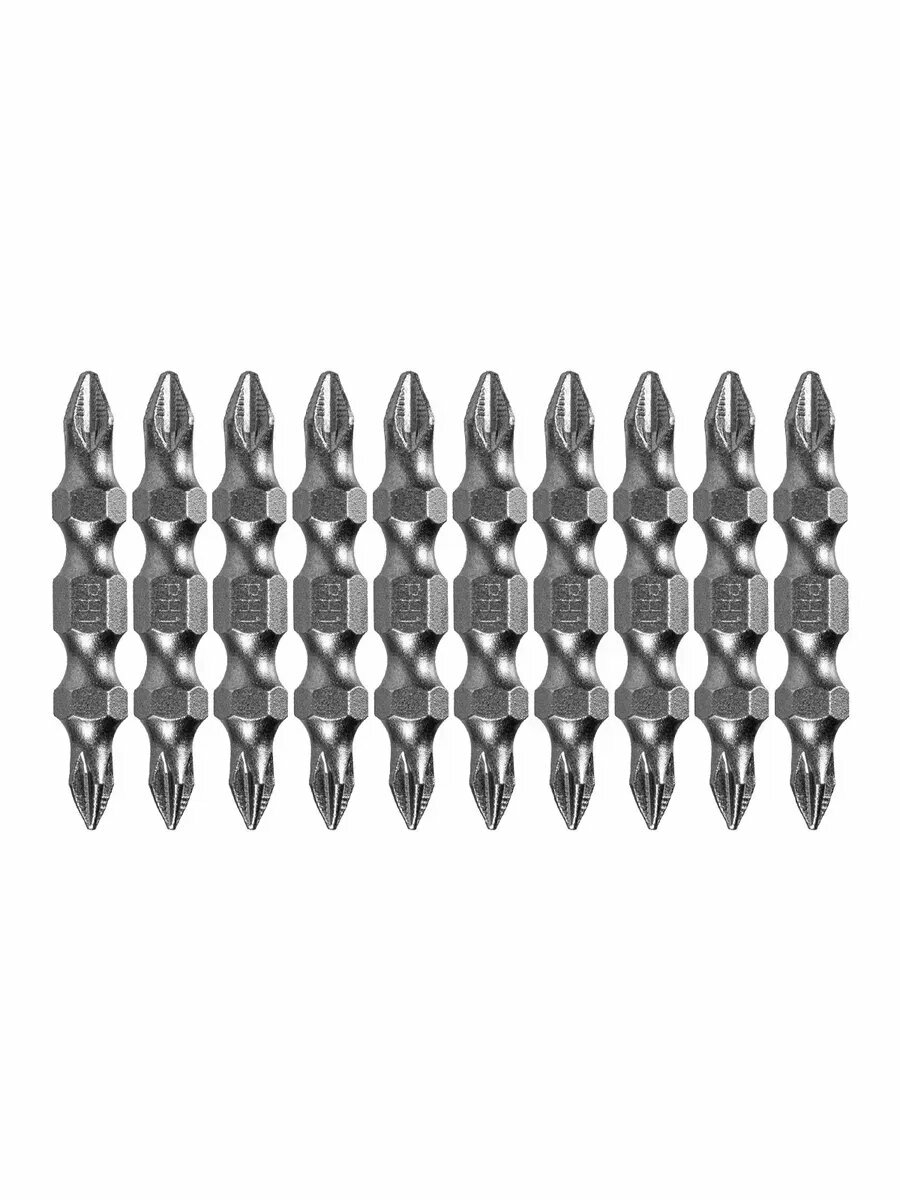 Набор бит для шуруповерта PH2-PH1x45, S2, 10 шт DENZEL 11674