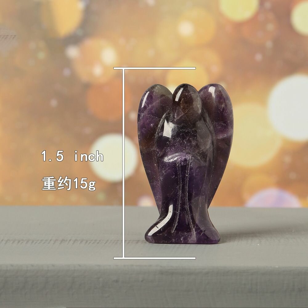 Кристалл целебного камня в форме ангела, подарок, 1,5-дюймовый натуральный опал, красивый полированный драгоценный камень для медитации Рейки, баланс чакр