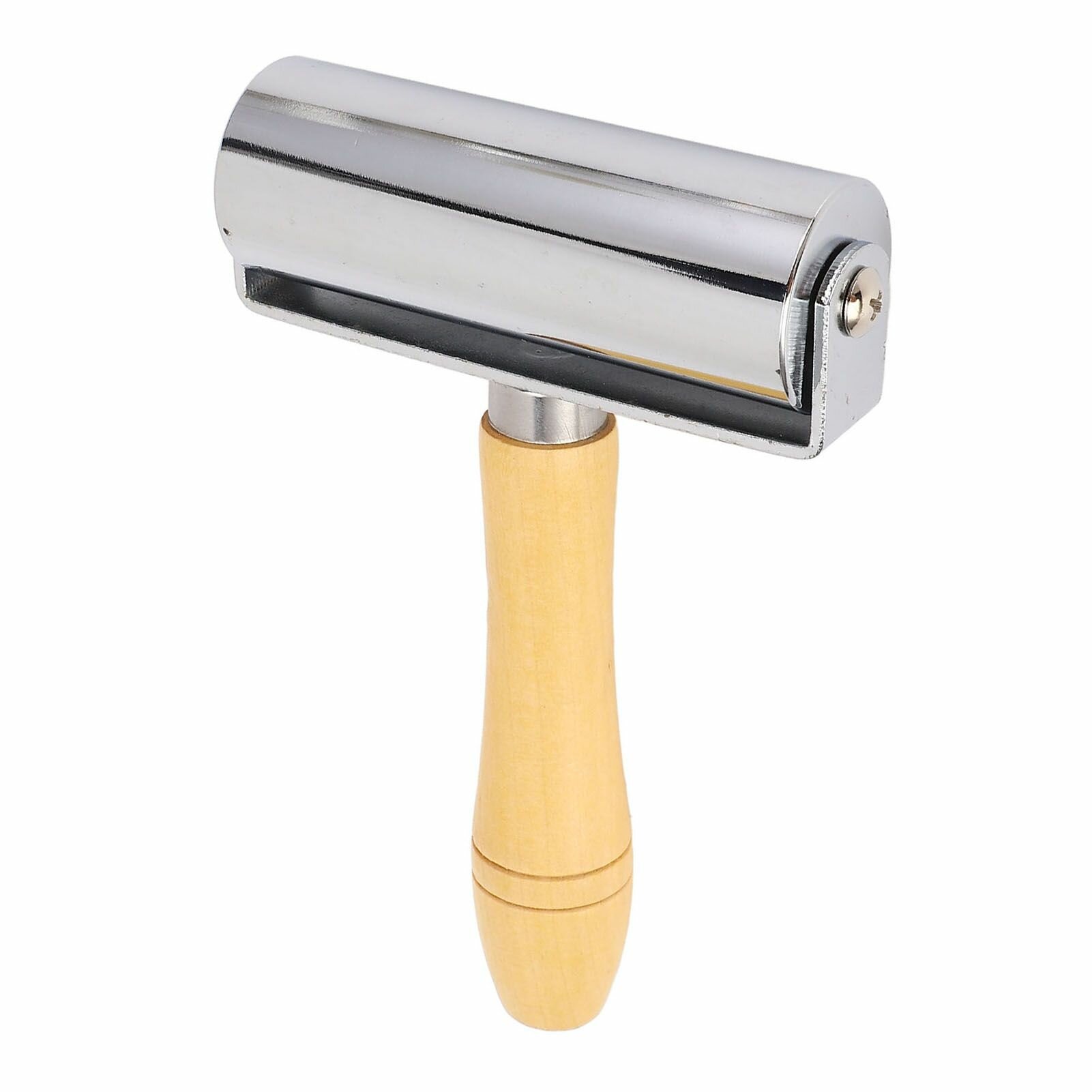 Кожаный роликовый пресс для швов (10 см) с деревянной ручкой