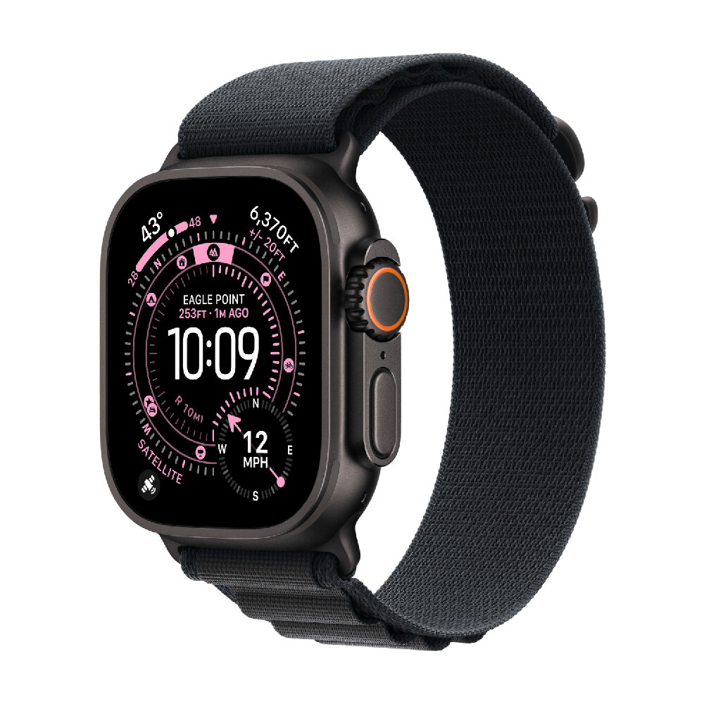 Смарт часы Apple Watch Ultra 3 (2025) 49 мм Black Titanium Case GPS, Black Alpine Loop (L)