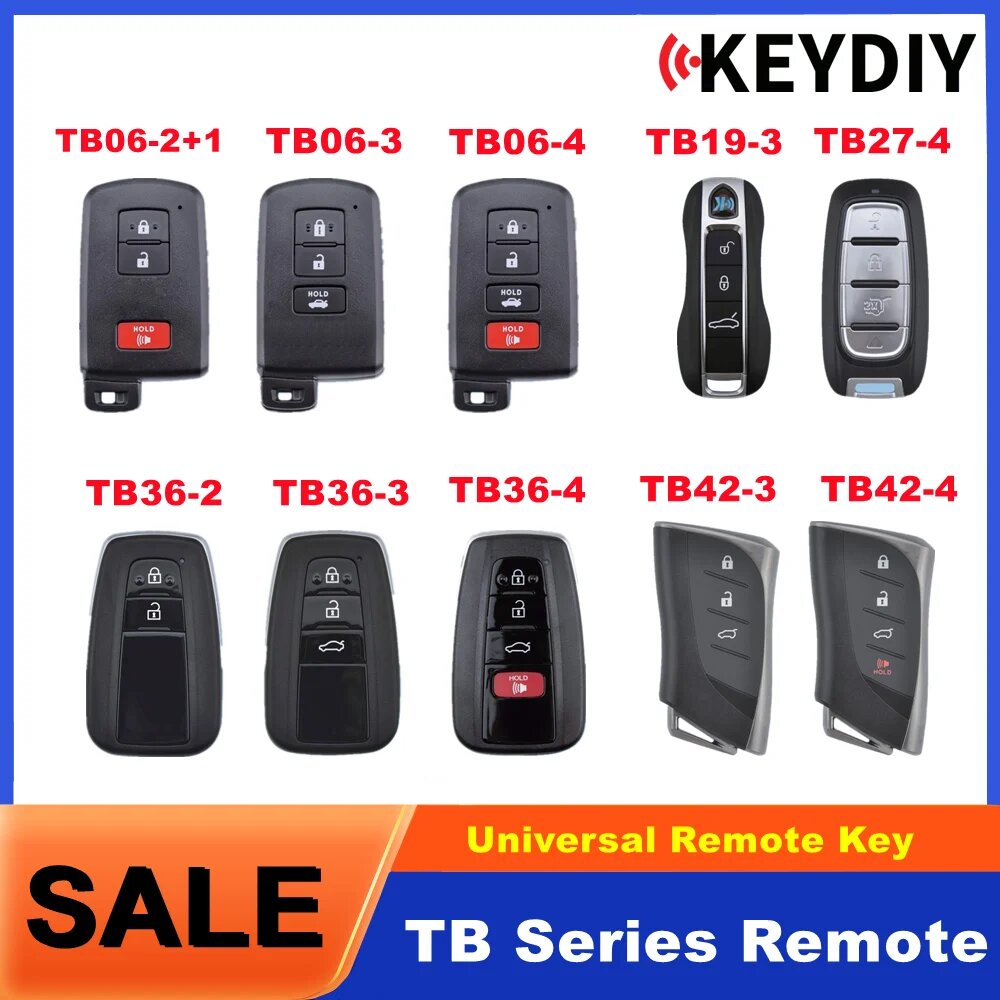 Универсальные умные дистанционные ключи серии KEYDIY KD TB TB36 TB06 TB42 TB19 TB27 для Toyota/Lexus/Chrysler/Pors-che Type 2 Piece, TB36-3