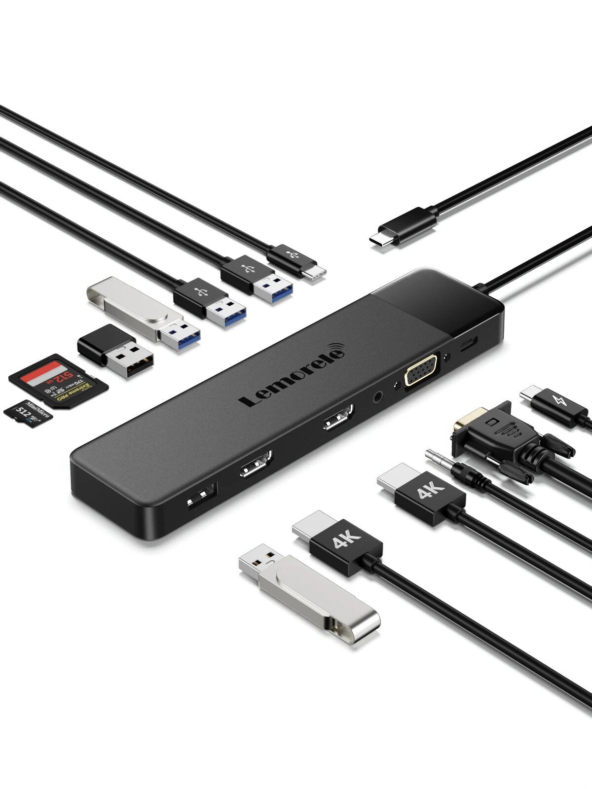 Lemorele USB C HUB 13-в-1