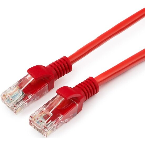 Патч-корд Cablexpert UTP кат.5e, 0.5м, литой, многожильный (красный)