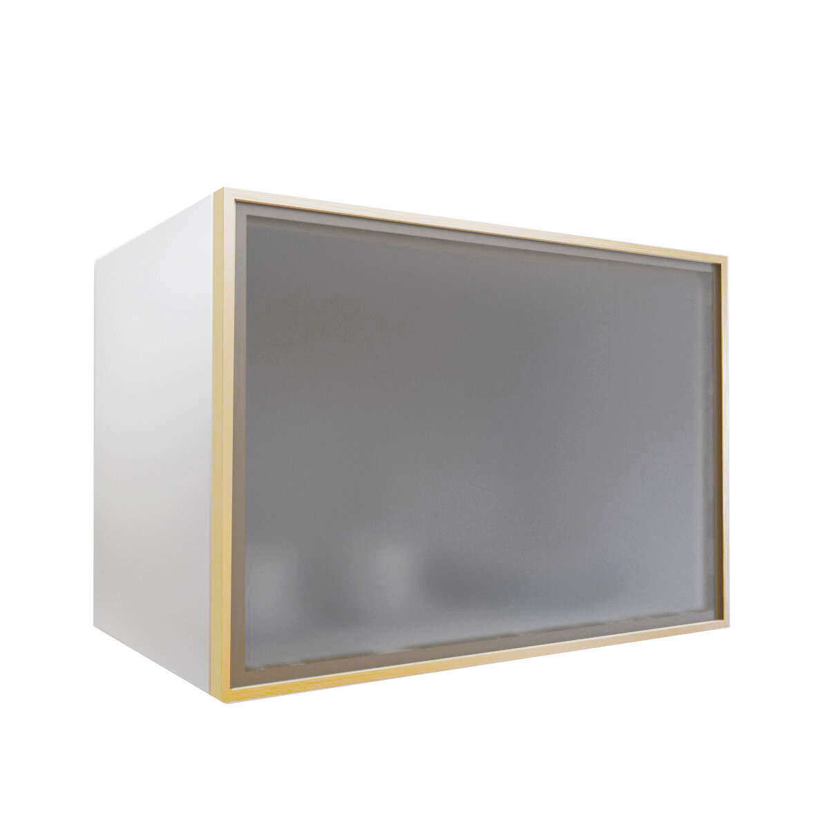 Фасад из алюминиевого профиля со стеклом Aluminum Glass 59,7х36х2 см, золото браш/графит сатинат
