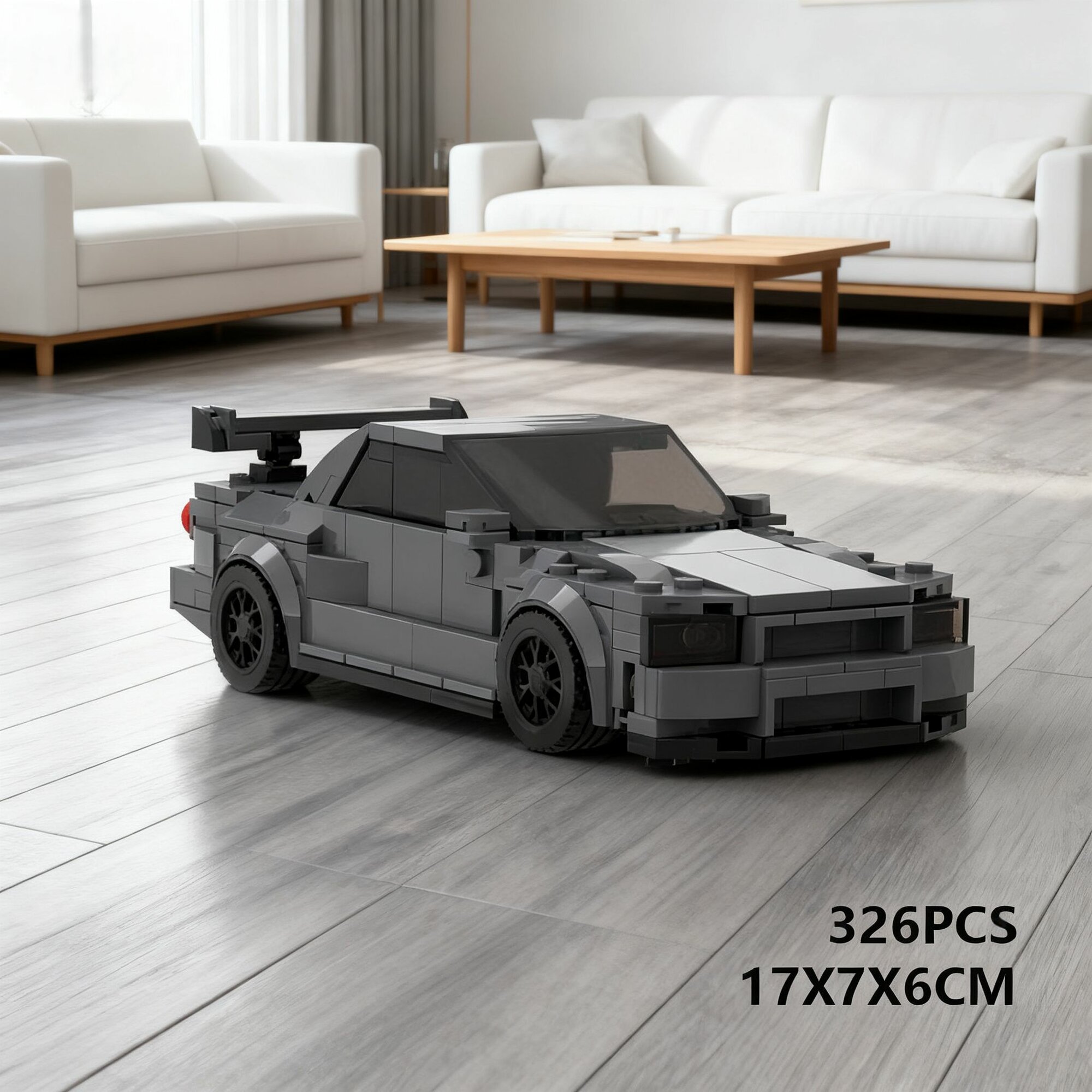 Пластиковый конструктор для детей 200-400 деталей DIY набор для сборки моделей, включая Nissan Skyline GT-R R34
