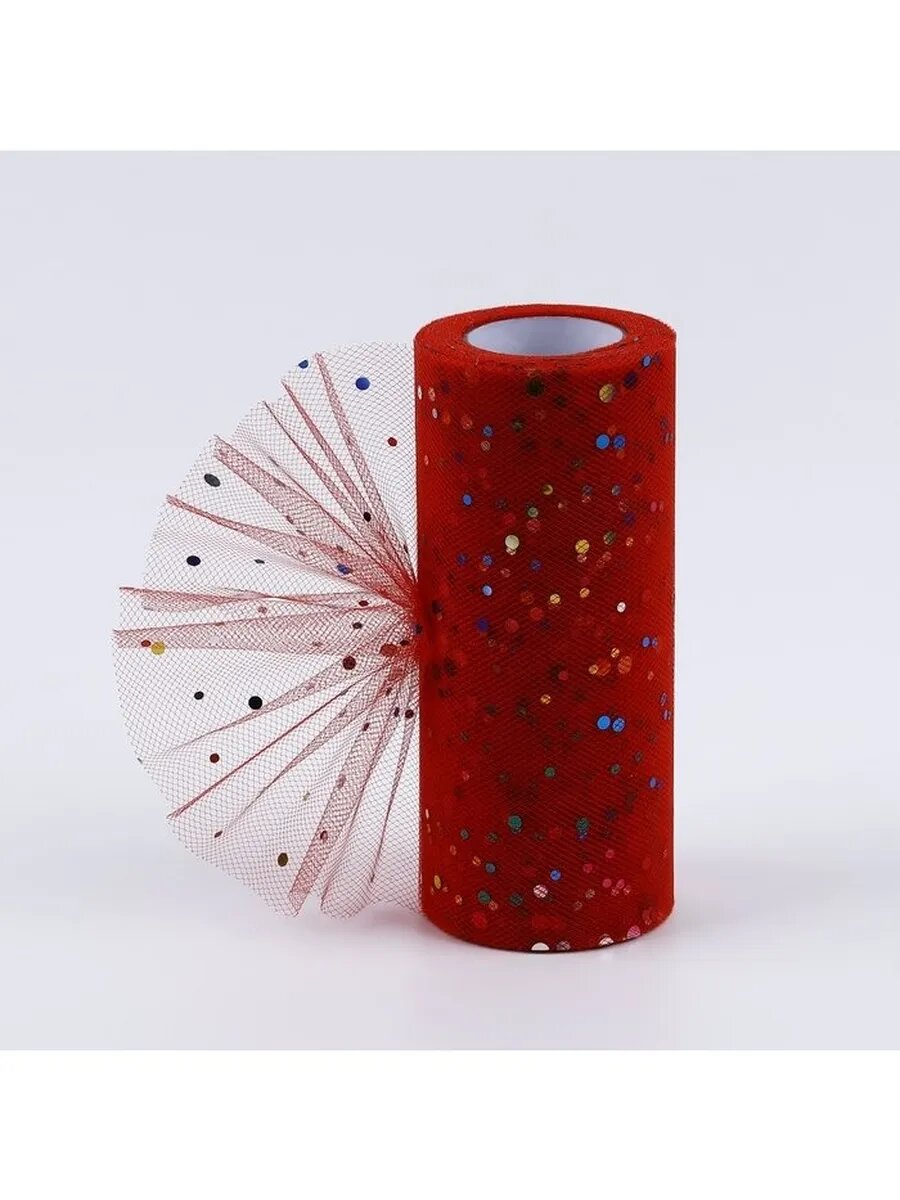 Фатин с разноцветными блёстками, 15 см, 11 ± 1 г/кв. м, 23 ±