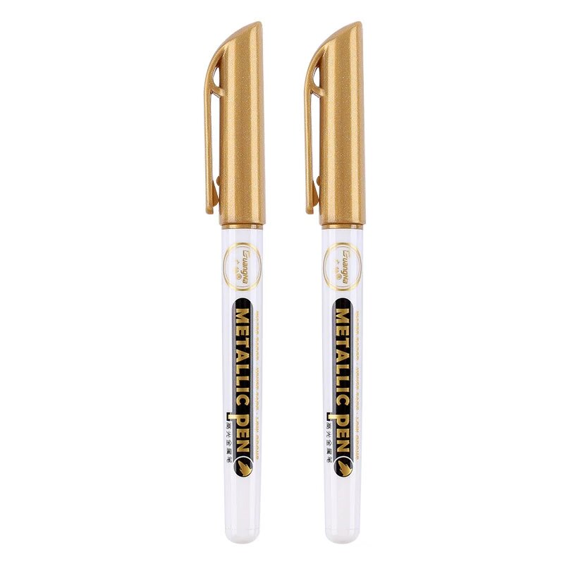 Жидкая хромированная краска-маркер CHROME MIRROR PAINT 2Pcs Gold