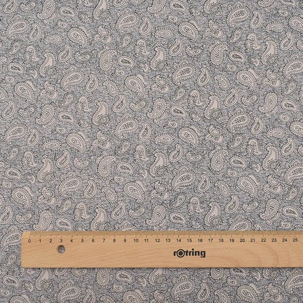 Хлопковая саржевая ткань бежево-серая для шитья Chainho 1 piece 100x160cm