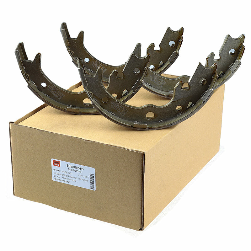 Колодки тормозные барабанные задние (ручника) SM-FN0570 SUMOMOTO; OEM 43154-SX0-003; Honda RD5/RN5