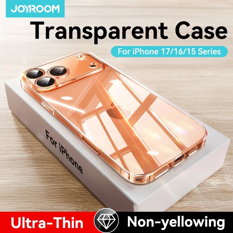 Joyroom чехол для iPhone 17 Pro, прозрачный противоударный