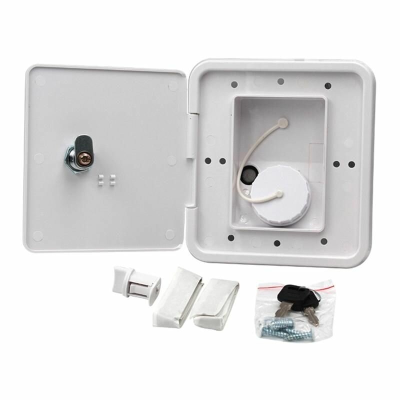 Люк для подачи пресной воды в автодом, Белый - Маленький