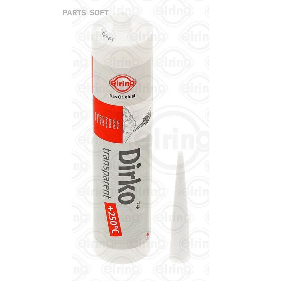 Герметик 310мл - универсальный силиконовый прозрачный герметик Dirko, раб. темп. -60С +250С, туба под пистолет от официального дистрибьютора, ELRING, артикул 216910