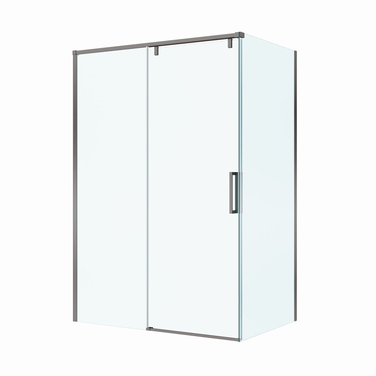 Душевой уголок BelBagno Soft Close-1 140х90 SOFT_CLOSE-1-AH-1-140/90-C-GM оружейная сталь