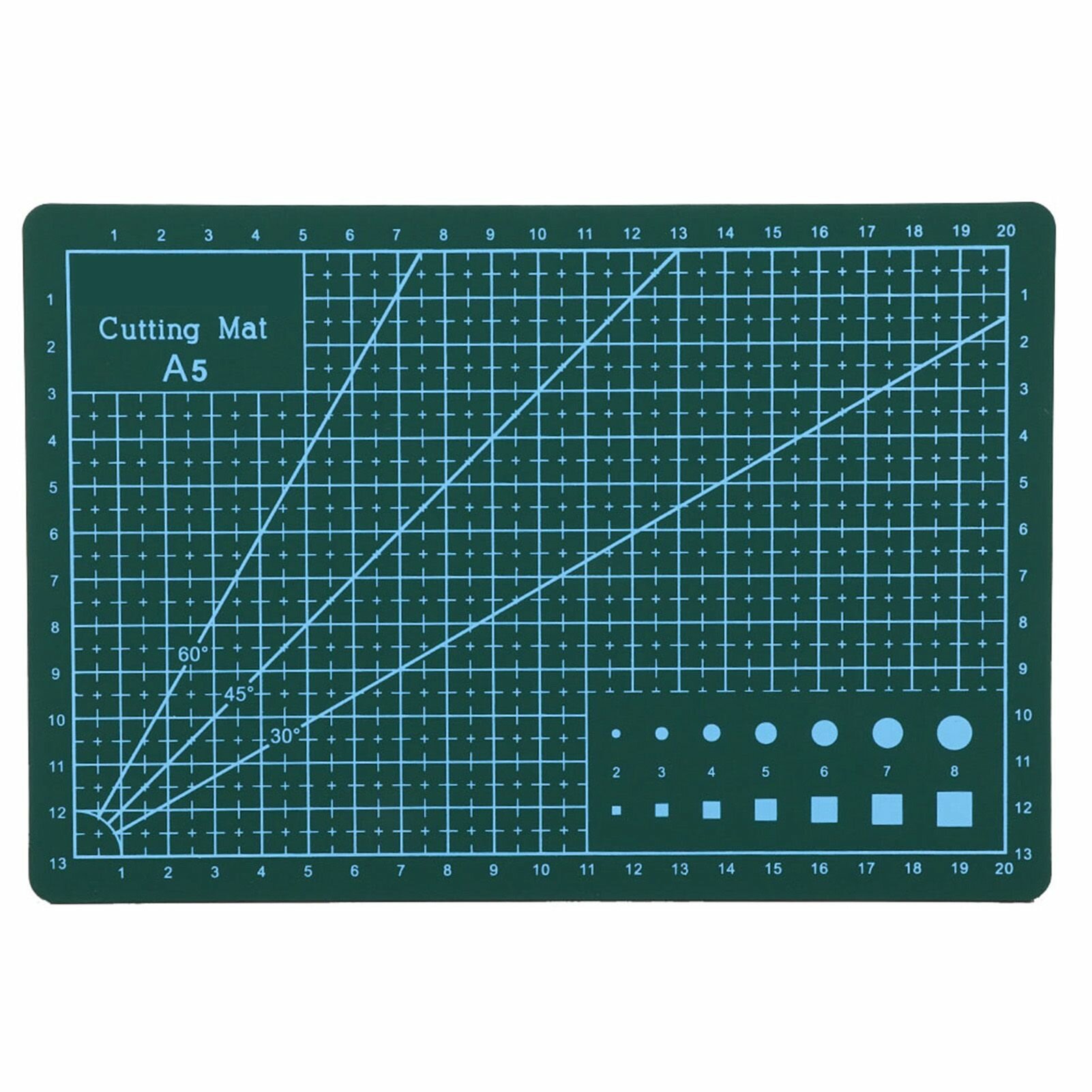 Прочный коврик для резки из ПВХ A5, самовосстанавливающийся, для рукоделия, с зеленой нескользящей поверхностью
