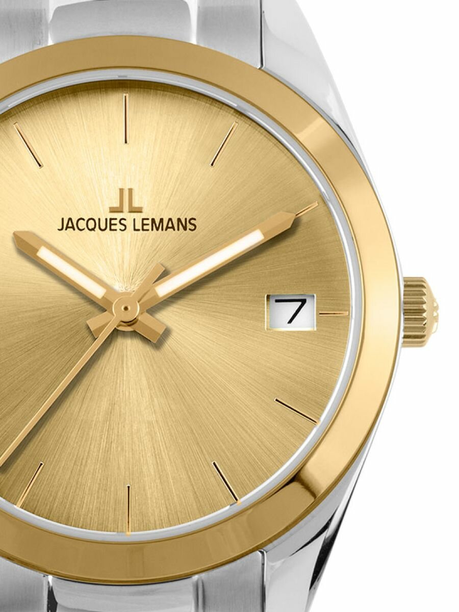 Наручные часы JACQUES LEMANS, серебристый/золотистый — фото 1