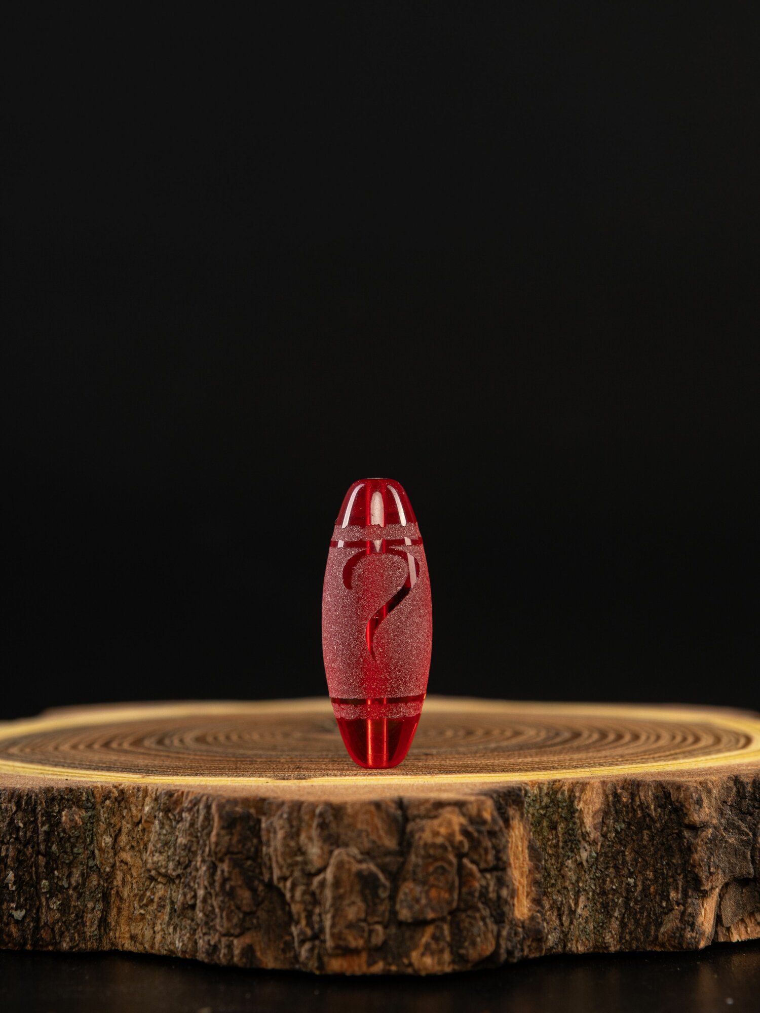 Бусина дзи РУИ Золотой ключ-исполнение желаний, Раухтопаз натуральный