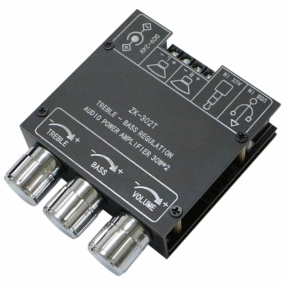Плата усилителя сабвуфера 5.1, совместимая с Bluetooth, 30 Вт + 2-канальный усилитель высокой мощности мощностью 30 Вт