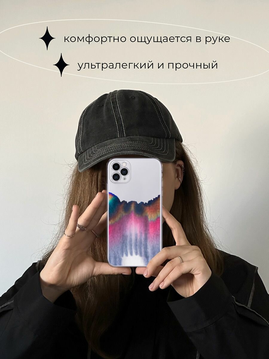 Чехол на Apple iPhone 11 Pro / Айфон 11 Про с принтом Акварельная абстракция, прозрачный — фото 1