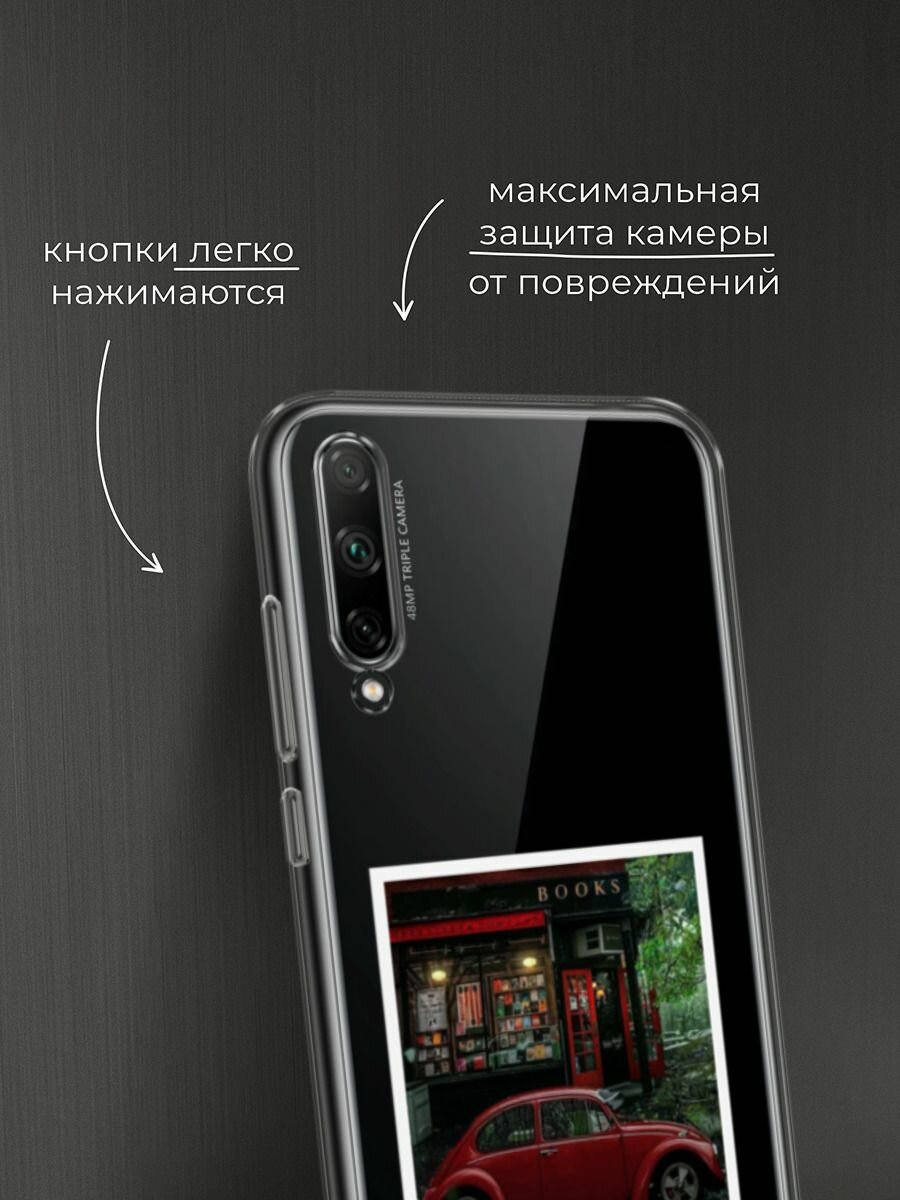 Чехол на Honor 30i / Хонор 30i с принтом Осенний палароид красный — фото 1