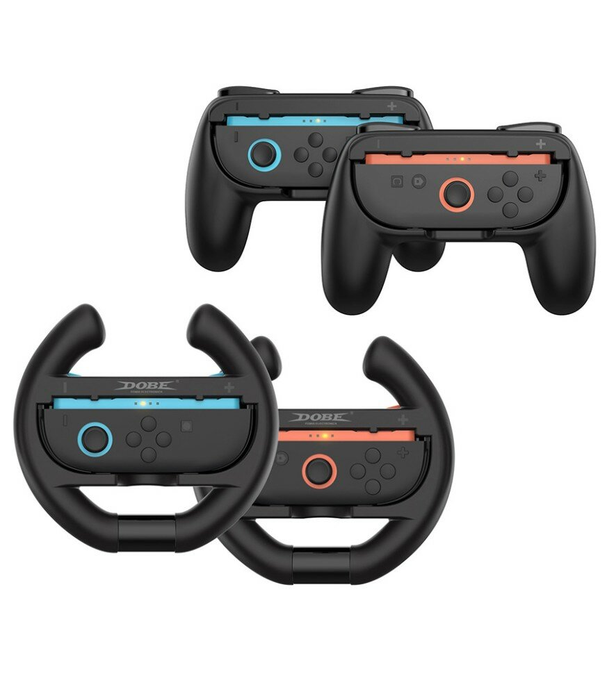 Набор из 4-х держателей для Joy-Con Nintendo Switch 2 (Dobe TNS-5109) Black