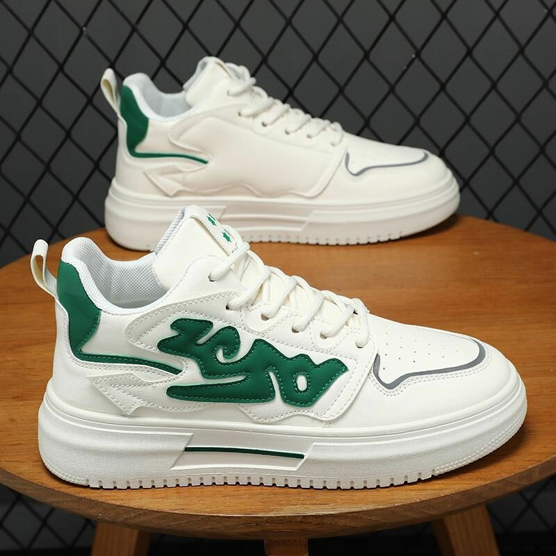 ВесКеды ИзнСтой AIS Обувь мужская Осенняя для подростков Пуцзянская доска обувь кожа/Y08 white green