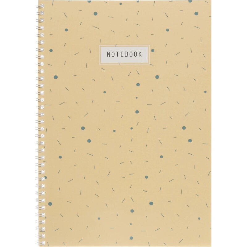 Бизнес-тетрадь Flakes yellow обложка УФ лак, спираль, А4, 48л, клетка