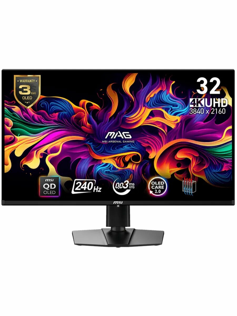 Монитор MSI 31.5" MPG 321URX QD-OLED (9S6-3DD29A-055) чёрный, 3840x2160 (4K), 240 Гц