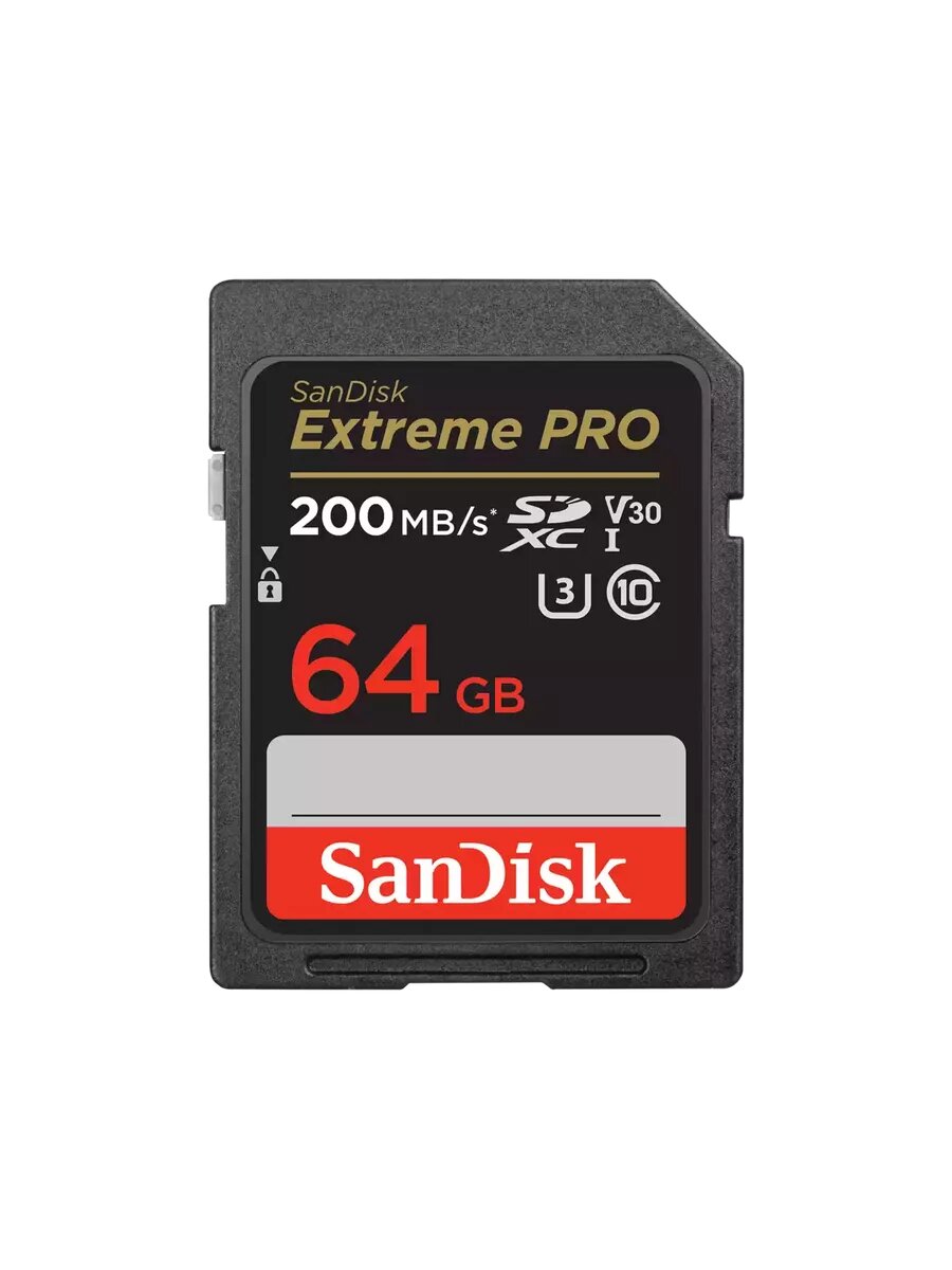 Карта памяти SanDisk Extreme Pro SD UHS I 64GB Card 4K Video Цвет: черный