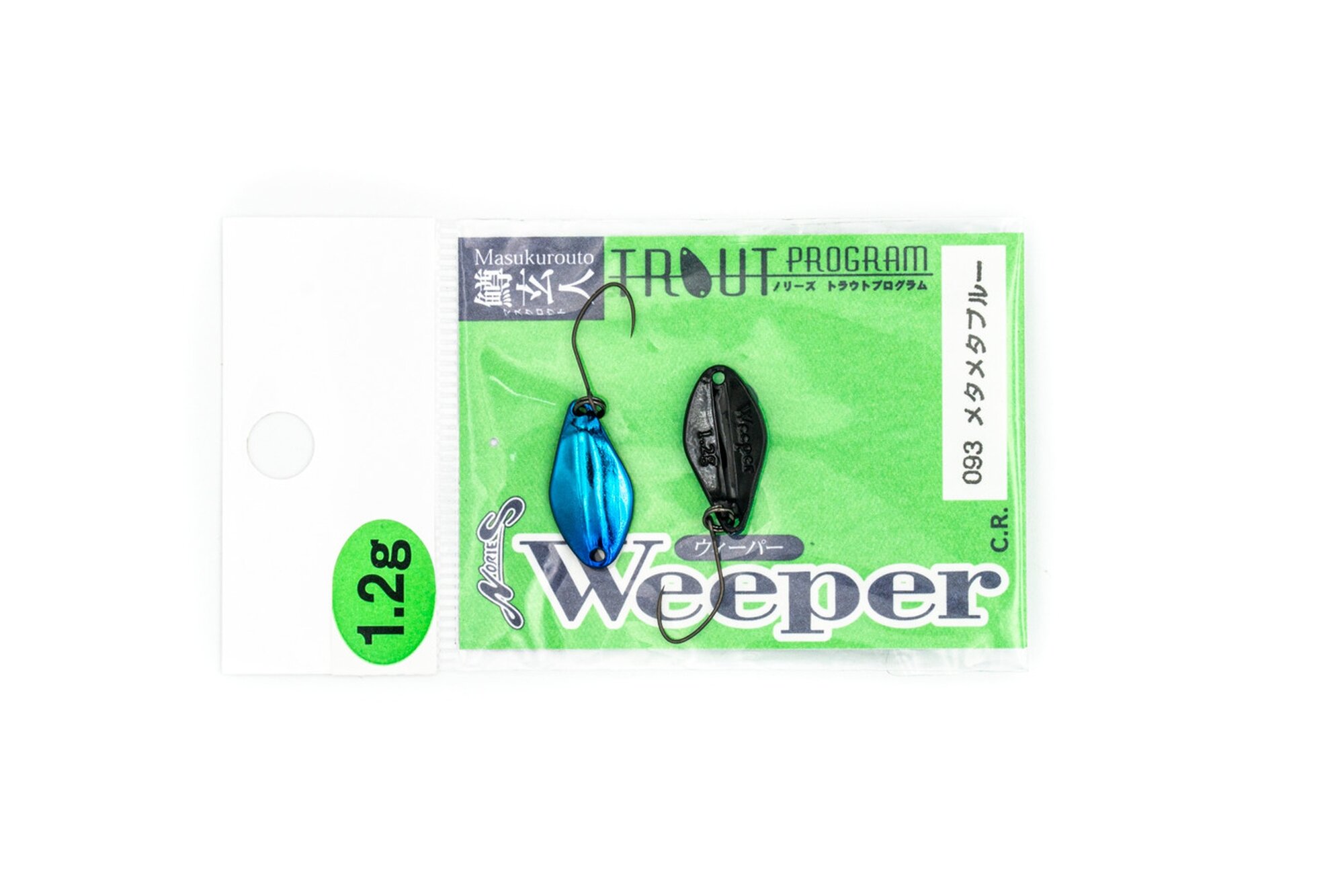 Блесна колеблющаяся для рыбалки NORIES MASUKUROUTO WEEPER 1.2гр цвет 093