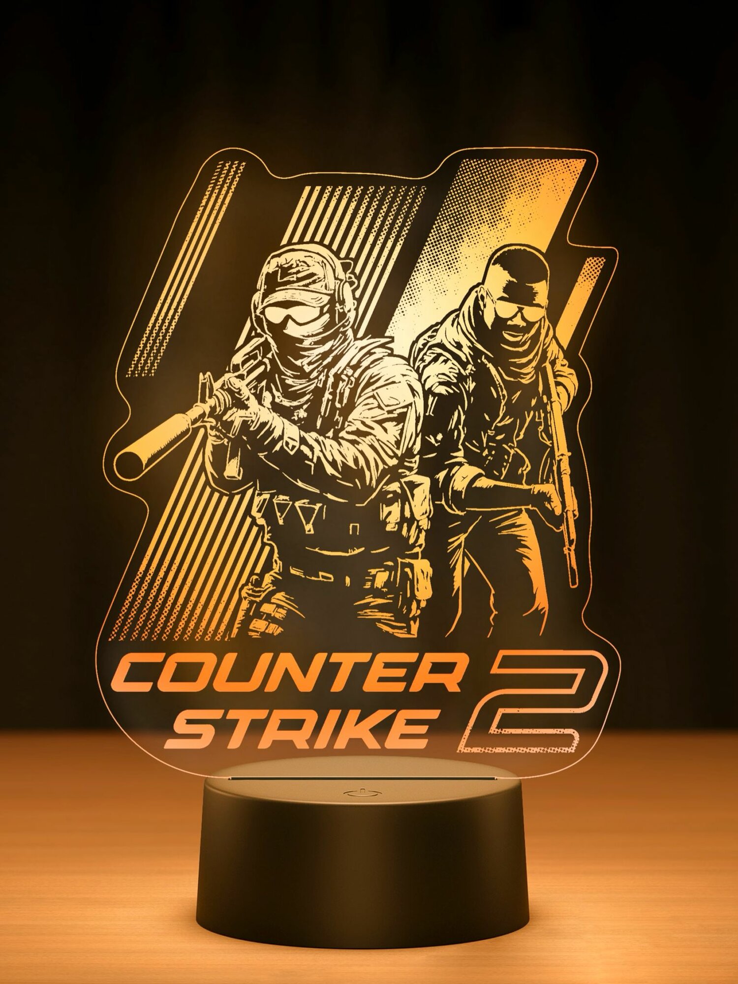 Ночник Игра Контр Страйк Кс 2 - Counter Strike 2 CS2. Подарок геймеру — декор для игровой комнаты с символикой популярных игр, узнаваемыми персонажами и атмосферой киберспорта.