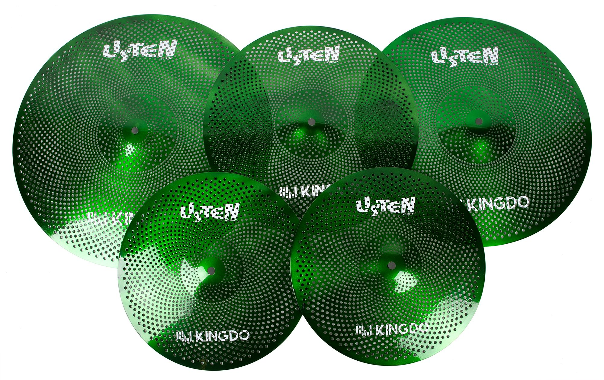 KINGDO LOW VOLUME SET 14"+16"+18"+20" GREEN - комплект тарелок, специальный сплав, medium, звучание тихое