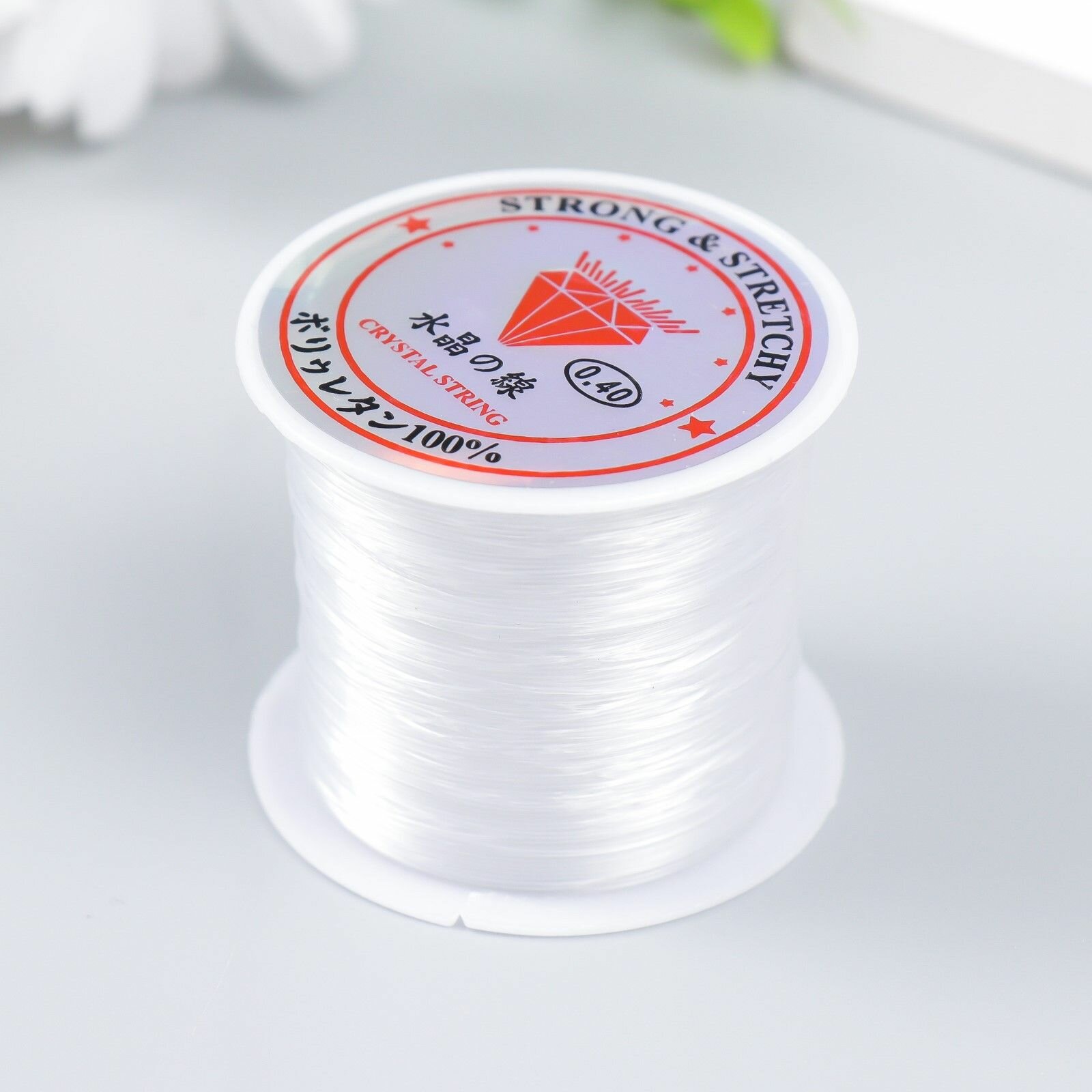 Леска для бисера 0.4 мм, 30 м, прозрачный, 1 шт.