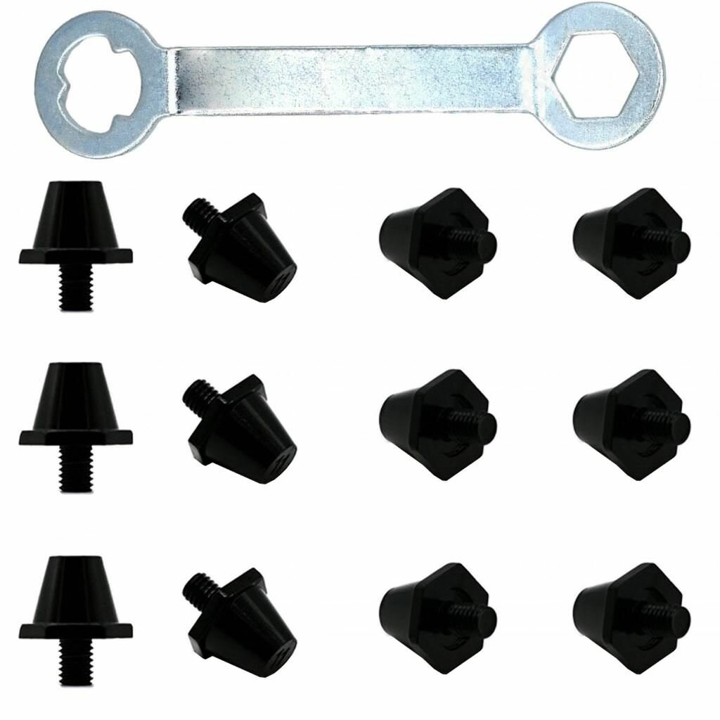 Алюминиевые шипы для бутс, Черный - 11