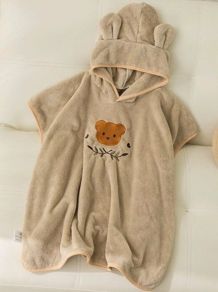 Полотенце детское, Корал-флис, 60x120 см, бежевый