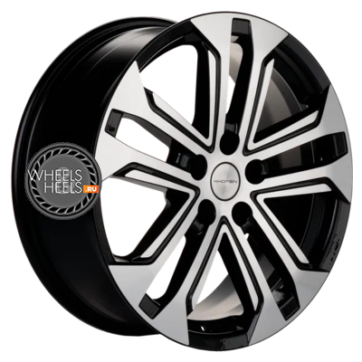 Диск автомобильный литой Khomen Wheels KHW1803 (CS35/CS35 Plus) 18x7 5x110 et50 dia63.3 Black-FP