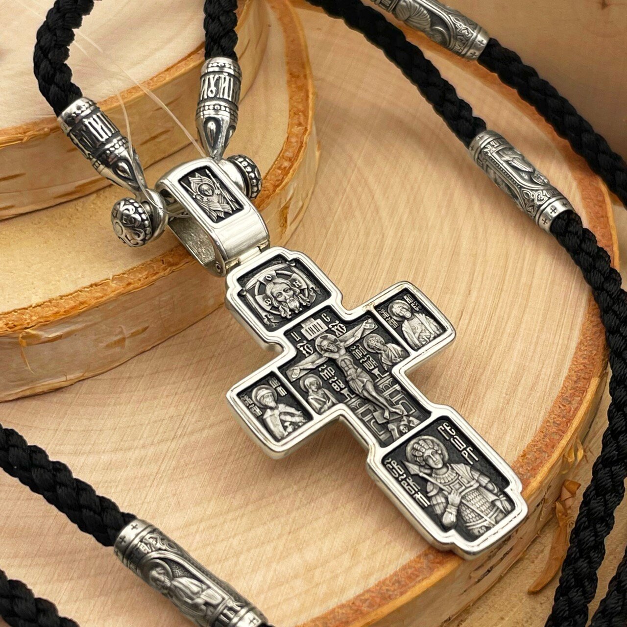 Комплект украшений, серебро, 925 проба, оксидирование, чернение